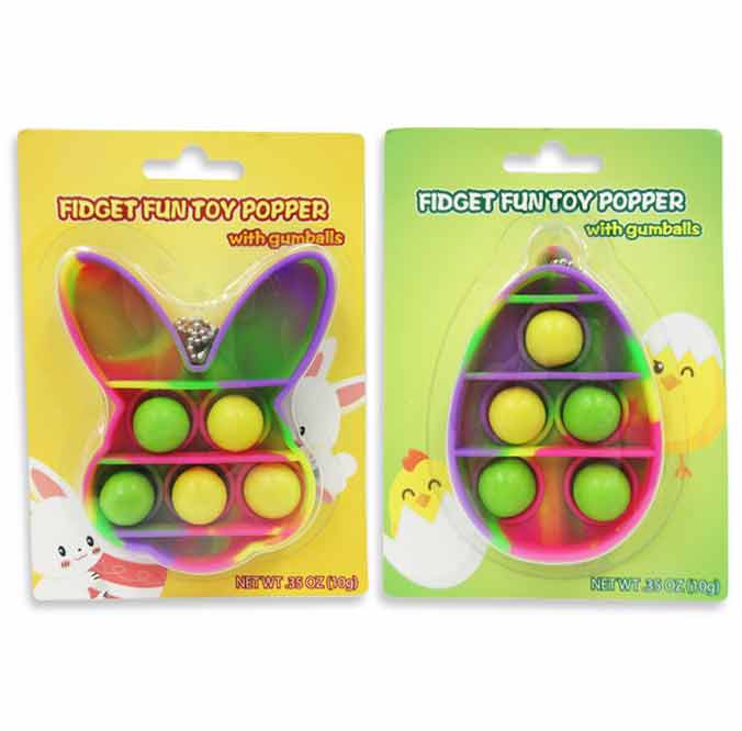 FIDGET FUN TOY POPPER WITH GUMBALLS IN DISPLAY