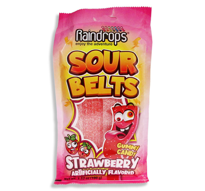 RAINDROPS SOUR BELT PEG BAG - STRAWBERRY